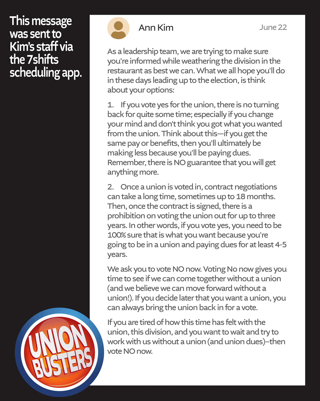 How to Union Bust: A campaign of union busting by restaurateur Ann Kim ...