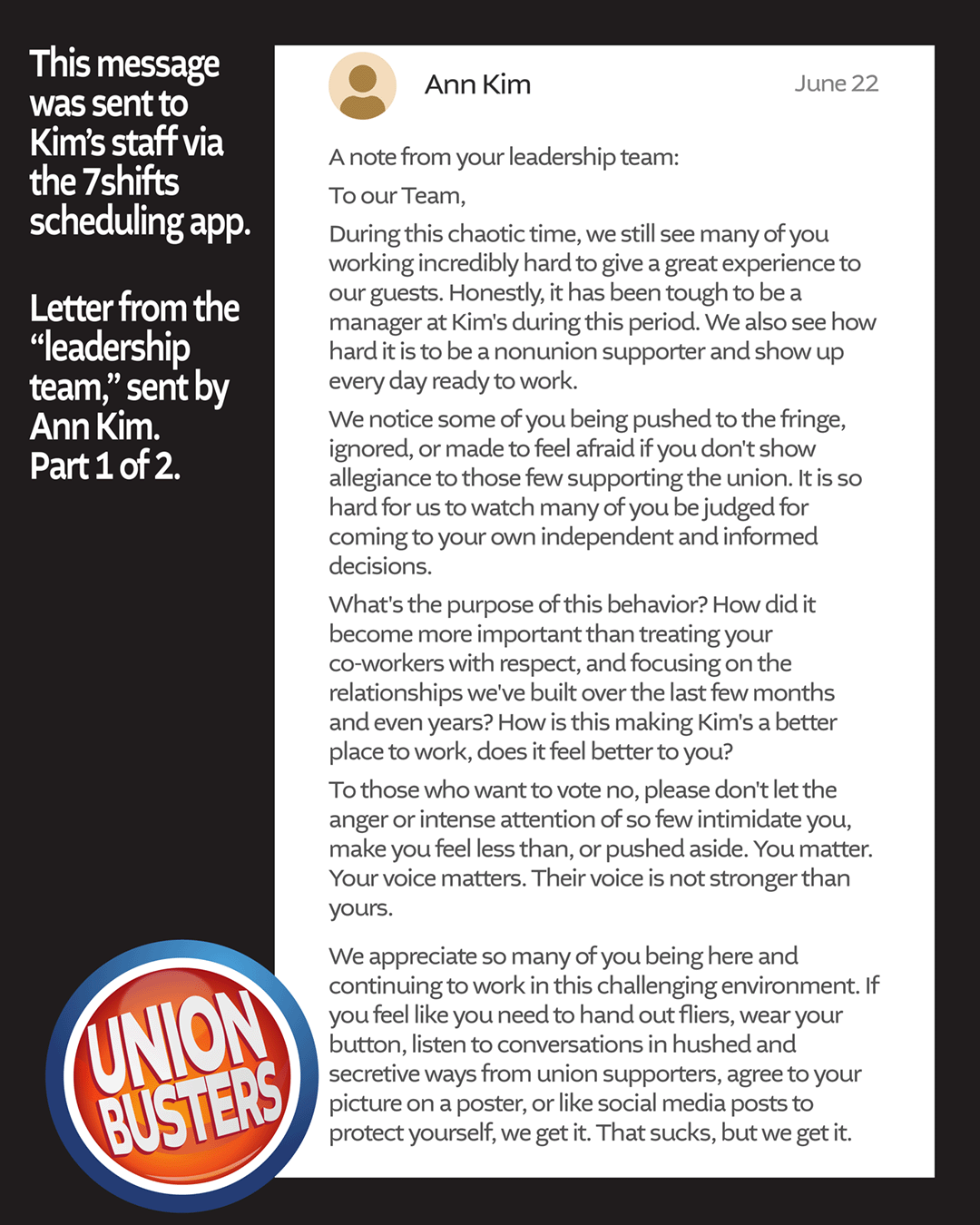 How to Union Bust: A campaign of union busting by restaurateur Ann Kim ...